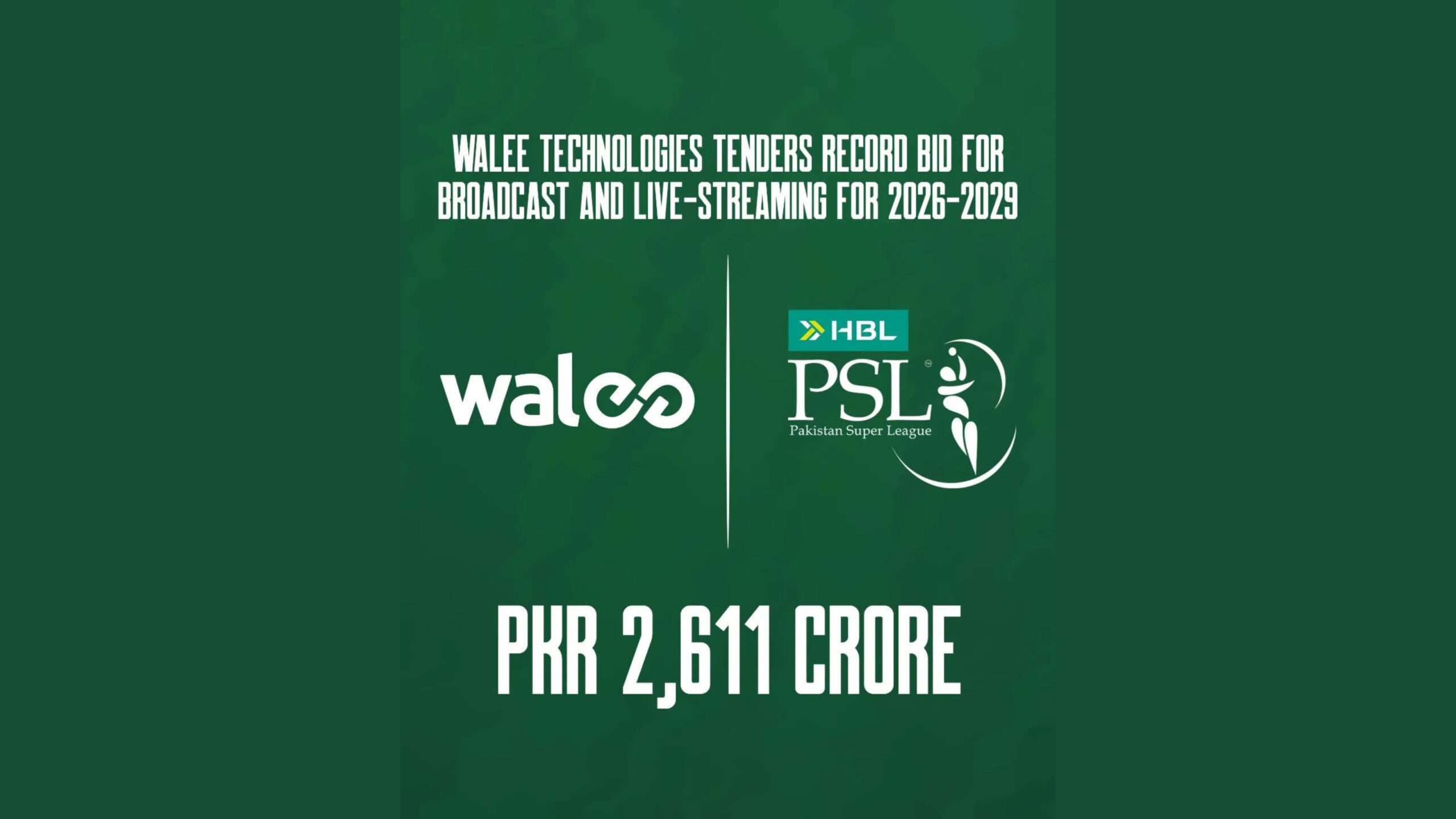 Walee Secures Exclusive Global & Domestic Media Rights for HBL PSL 2026 ...